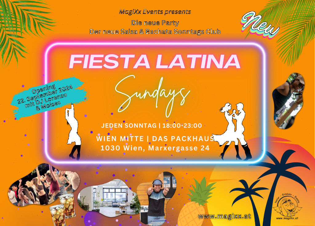 NEU ab 22.9.2024: Fiesta Latina Sundays - das Salsa Fest geht weiter